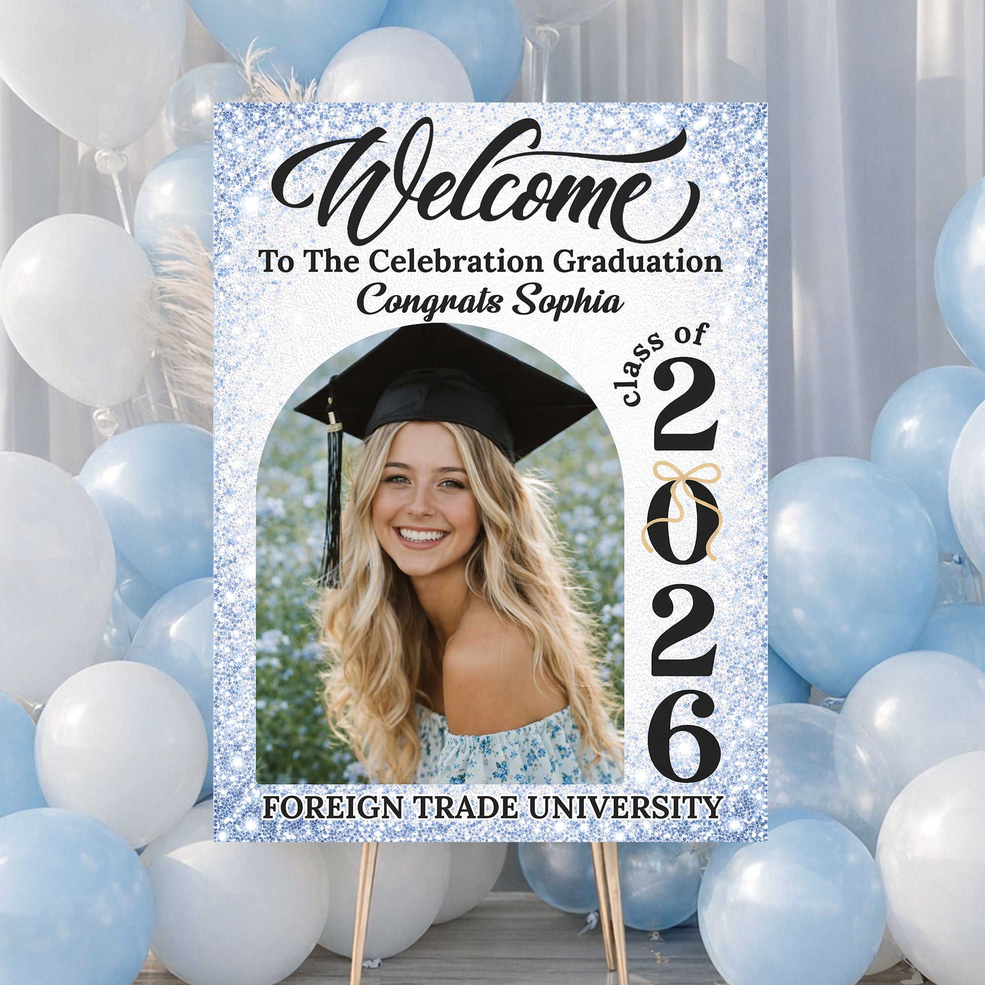 Class Of 2026 Elegant - Personalized Graduation Welcome Sign - Custom ...